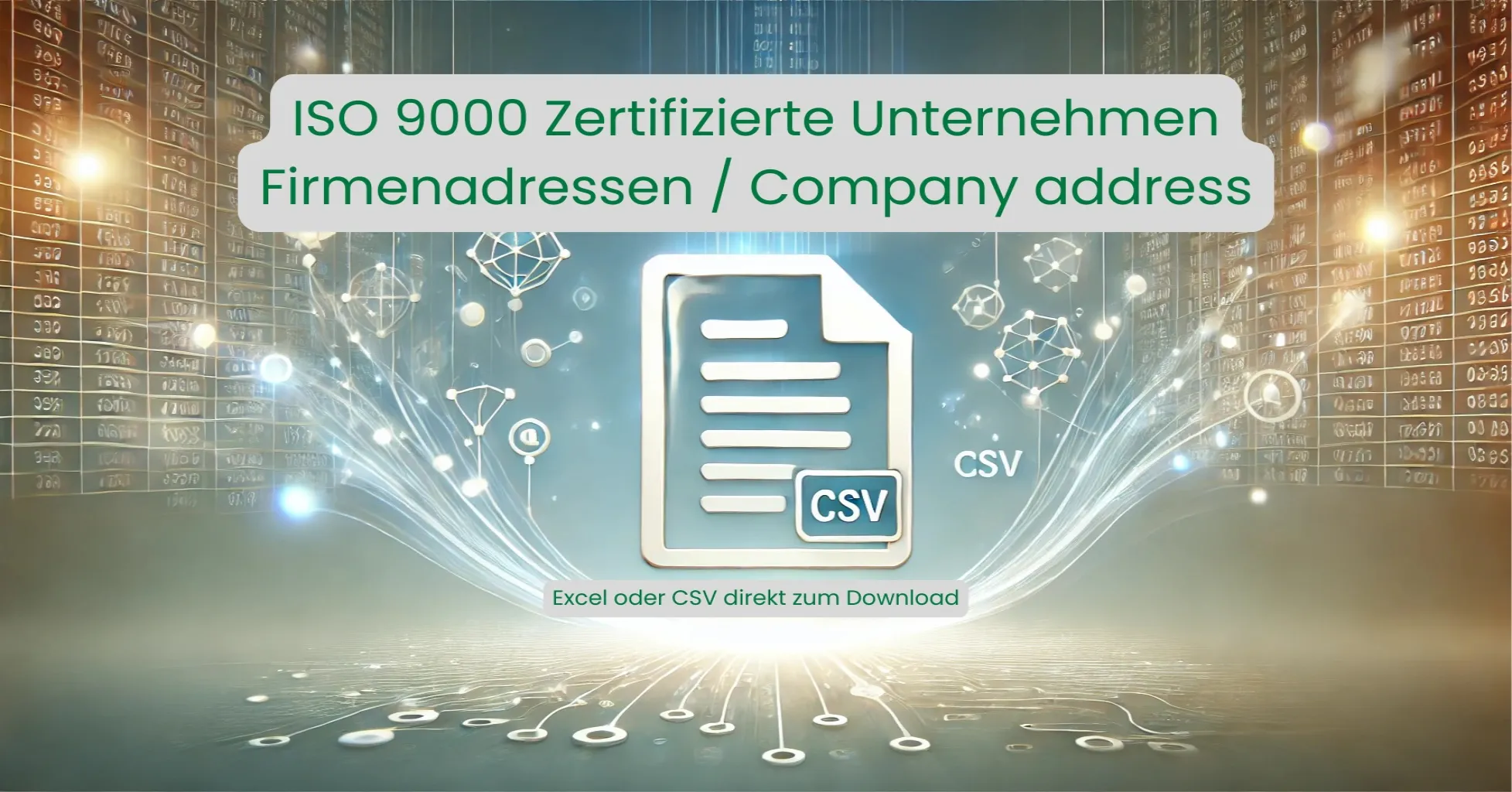Liste ISO 9000 Zertifizierte Unternehmen in Deutschland - Excel & Csv ...