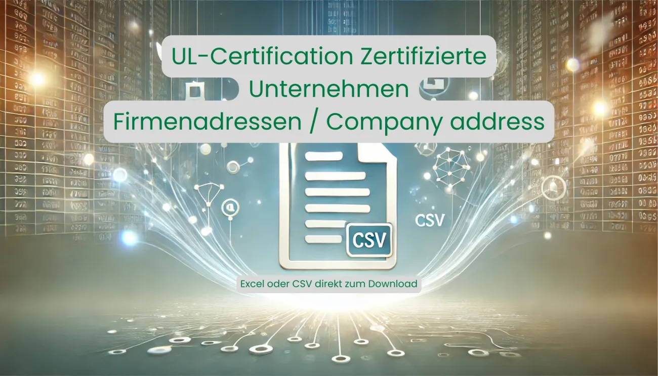 Liste UL-Certification Zertifizierte Unternehmen in Deutschland - Excel ...